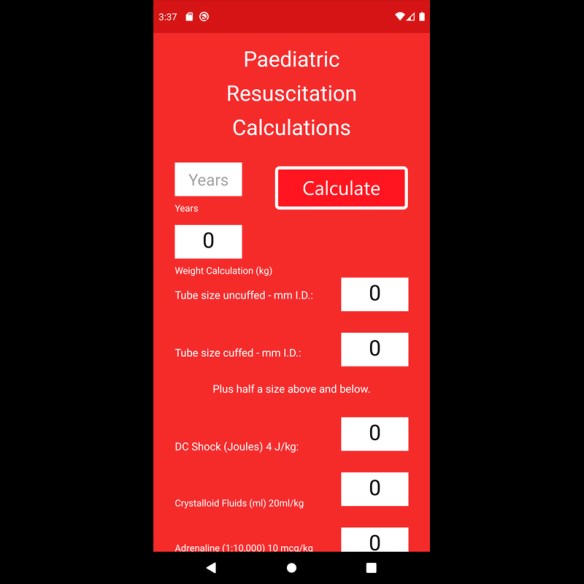 Paediatric Resuscitation App in Flutter. | Cullen Development