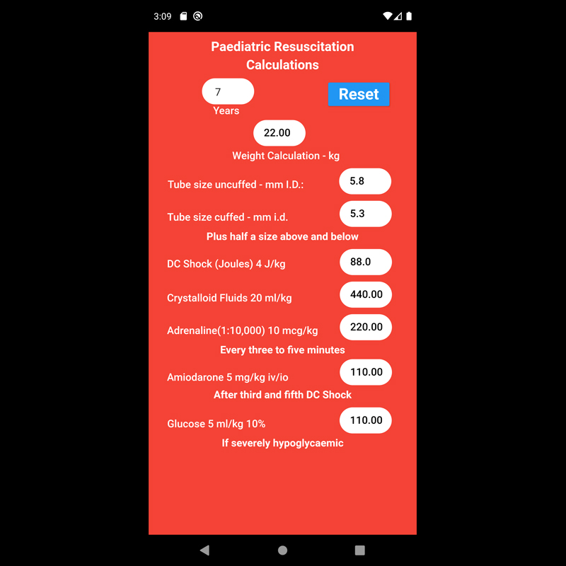 Paediatric Resuscitation App in Flutter. | Cullen Development