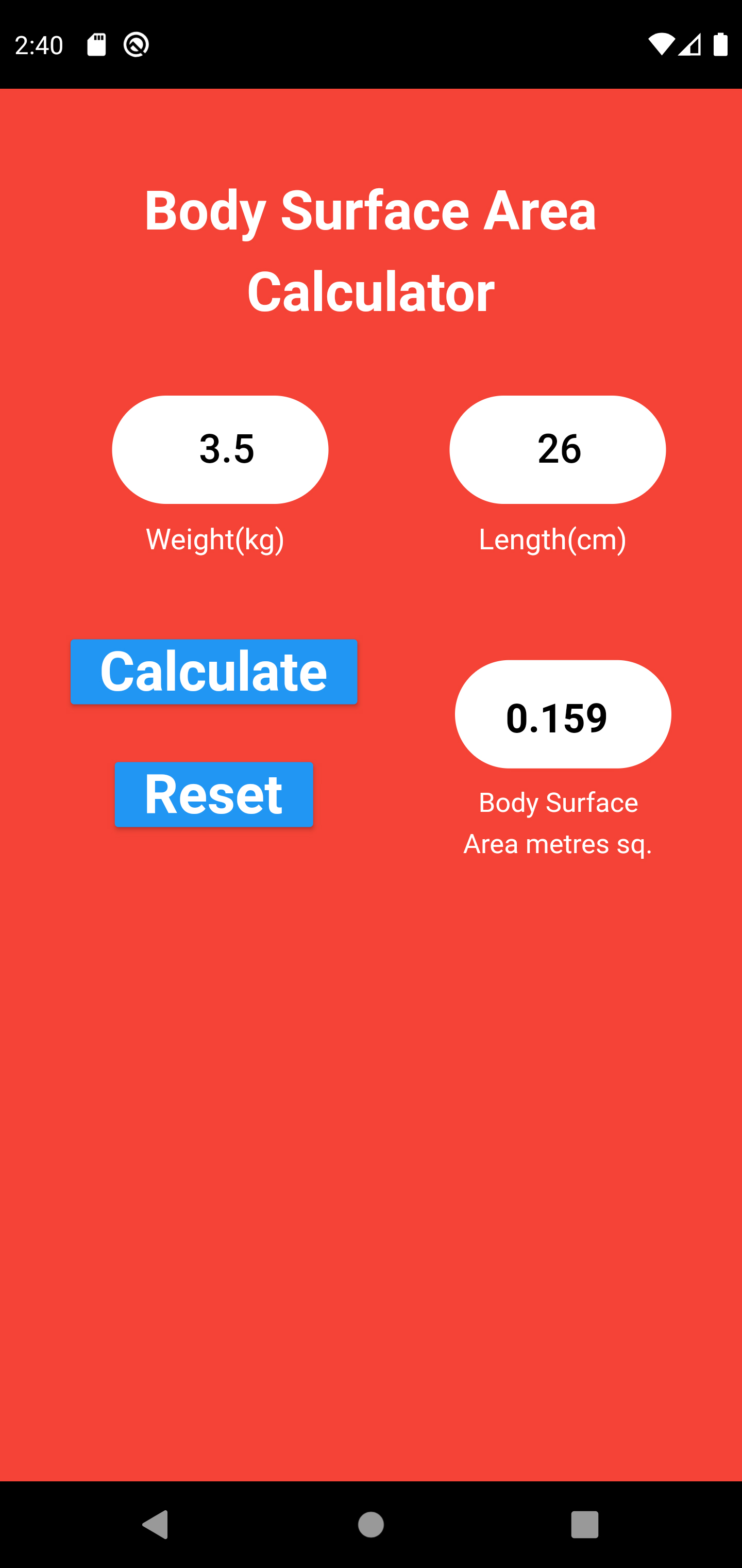 How to calculate the skin area of a child. | Cullen Development